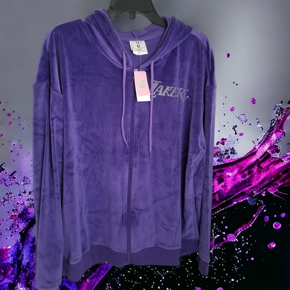 NBA Properties | Jackets & Coats | New Nba Lakers Womens Purple Velour ...